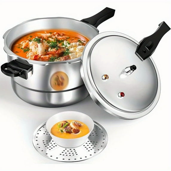 10Qt Aluminum Pressure Cooker with a Release Valve And Various Safety ...