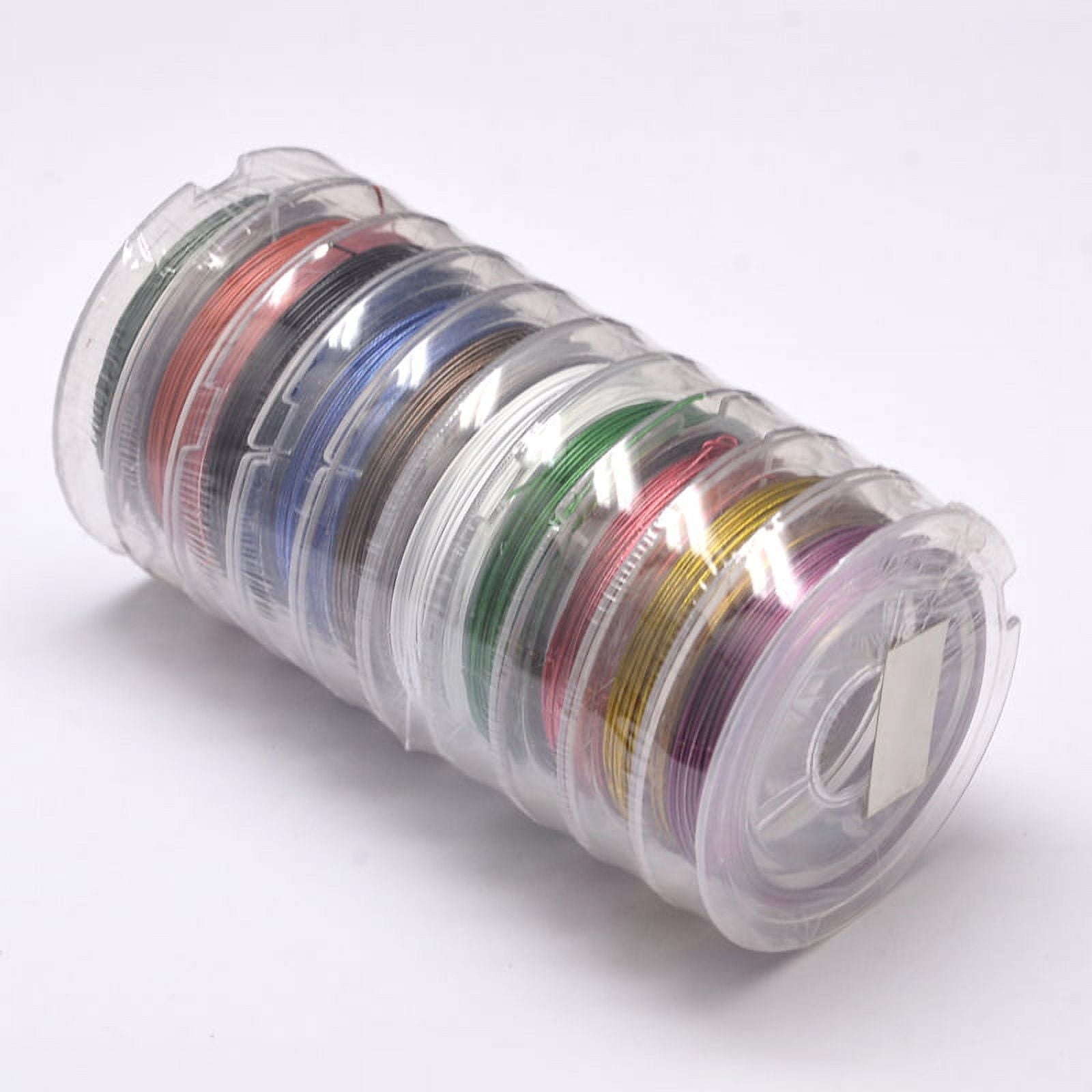 10Roll Tail Wire Nylon-coated Stainless Steel Mixed Color 0.38mm 32.8 ...