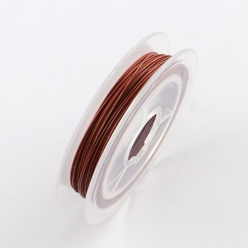 10Roll Tiger Tail Wire Nylon-coated Stainless Steel Indian Red 0.38mm ...
