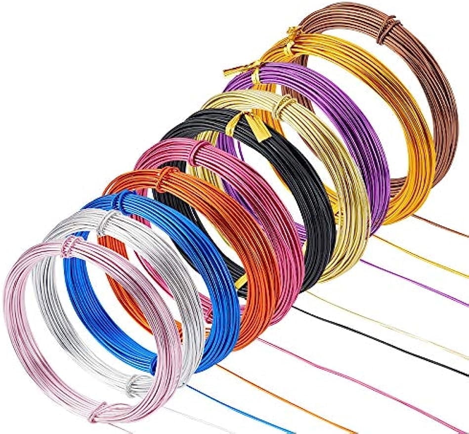 10Rolls Aluminum Craft Wire 17 Gauge 1.2mm Flexible Metal Artistic ...