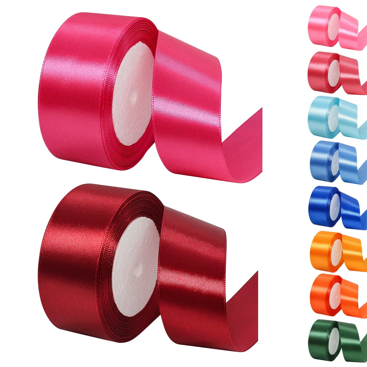 10Rolls Solid Color Satin Ribbon, Ribbon for Flower Bouquet, Bouquet ...
