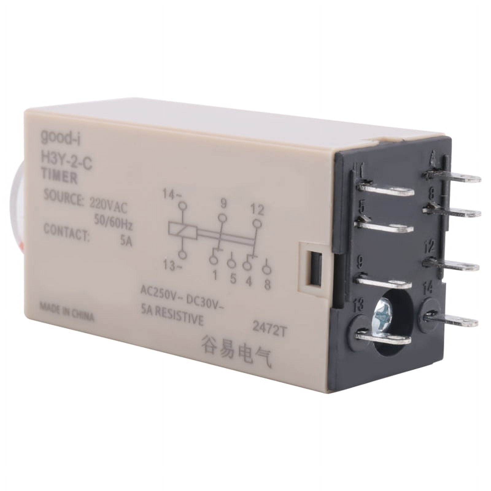 10S Delay Timer Time Relay H3Y-2 AC 220V 8 PIN Adjusting Knob Control Timing Relay G10819 ...