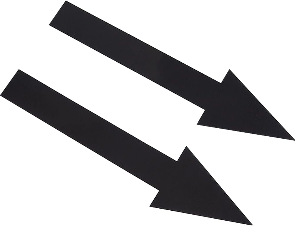 10Set 20Pcs Black Arrow Sticker 8 x 2 inch Removable Waterproof Self-Adhesive PVC Labels Safe ...