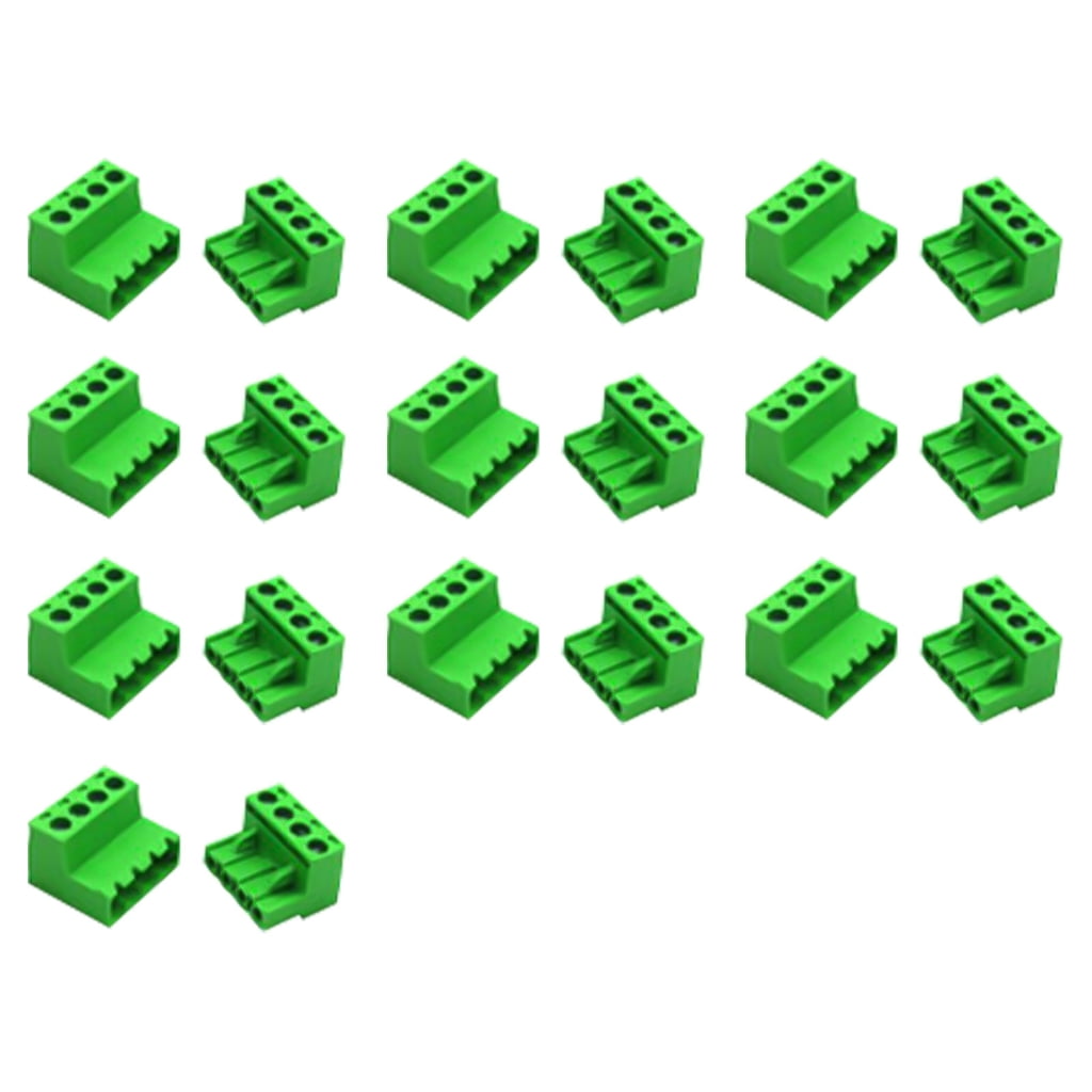 10Set 5.08mm Pitches Pluggable Male and Female Connector Pluggable PCB ...