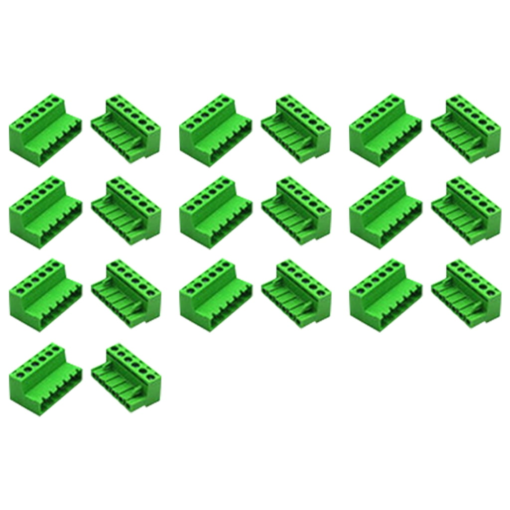 10Set 5.08mm Pluggable PCB Screw Terminals Block Connector 2/4/6/8P ...