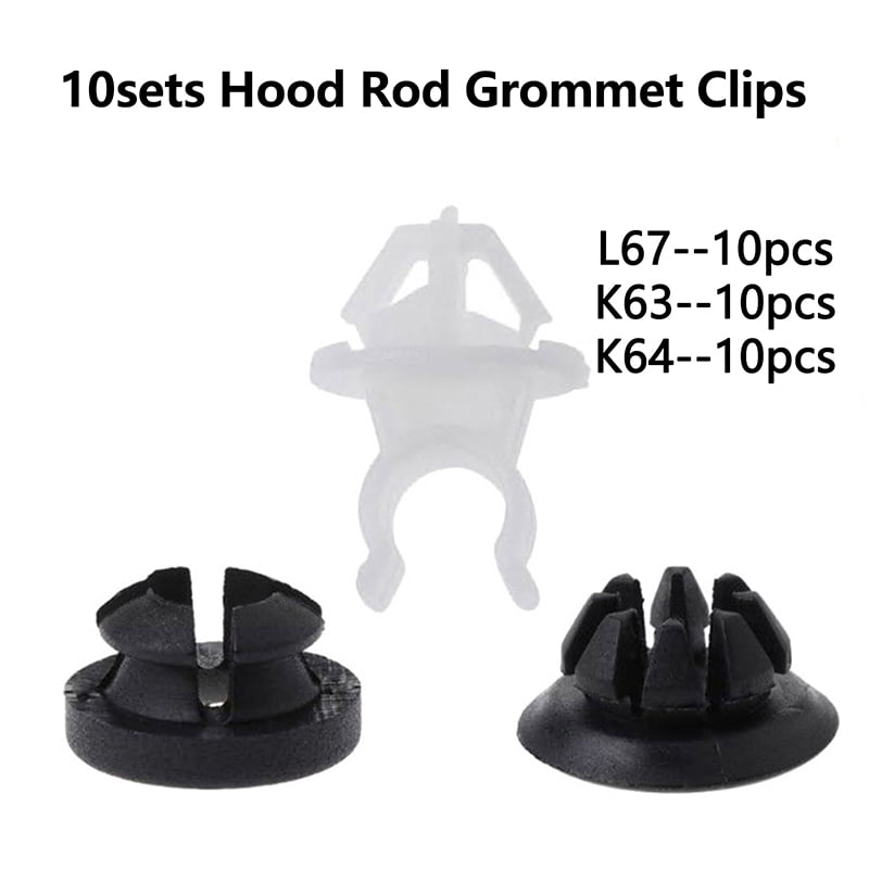 10Set Bonnet Hood Support Prop Rod Holder Clips Front Engine Hood ...