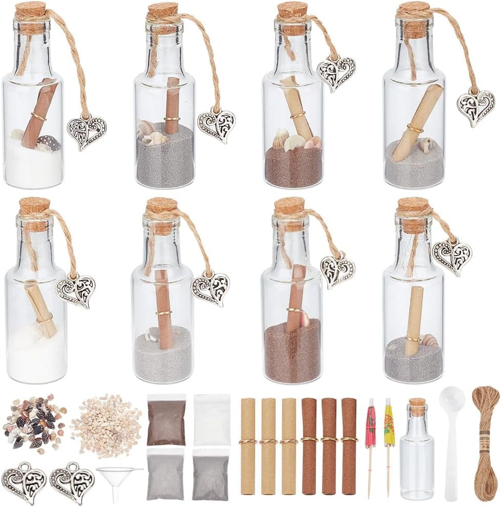 10Set DIY Colored Sand Bottle Kit Beach Style Sand Art Activity Kit ...