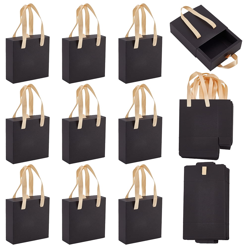 10Set Foldable Paper Drawer Boxes Sliding Gift Boxes with Handle ...