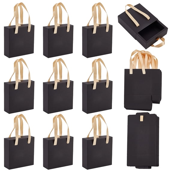 10Set Foldable Paper Drawer Boxes Sliding Gift Boxes with Handle ...