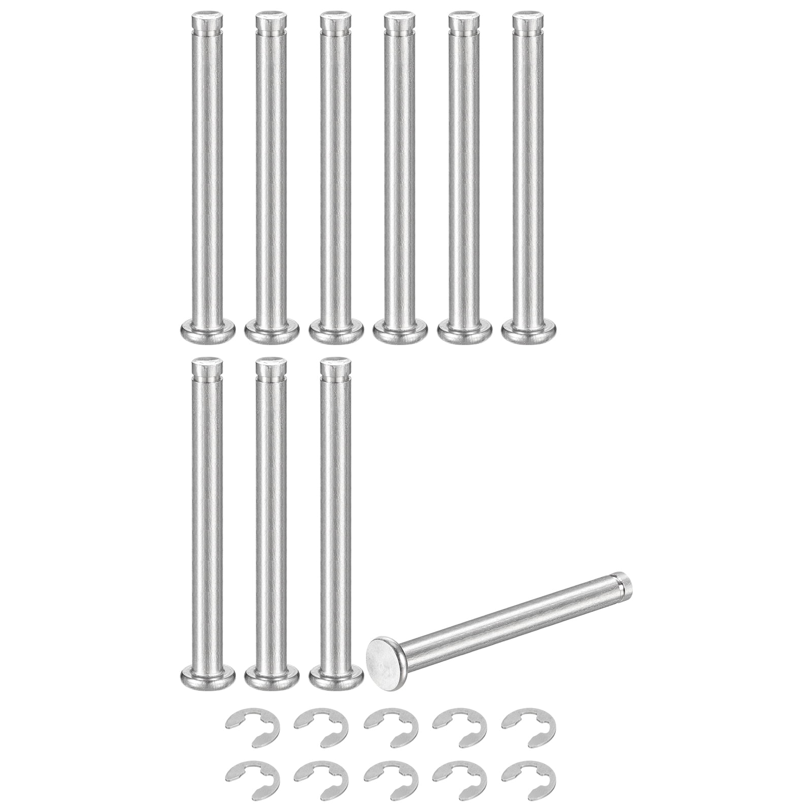 10Set M5x50mm 304 Stainless Steel Cylindrical Shaft Snap Ring Locating ...