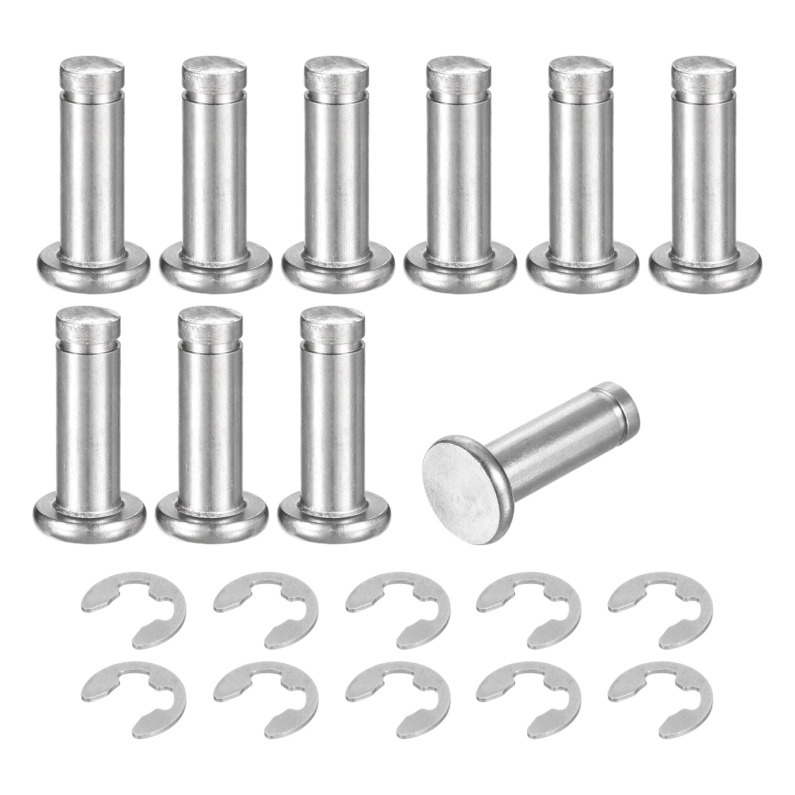 10Set M6x18mm 304 Stainless Steel Cylindrical Shaft Snap Ring Locating ...