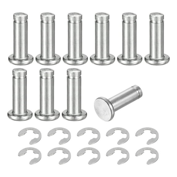 10Set M6x18mm 304 Stainless Steel Cylindrical Shaft Snap Ring Locating ...