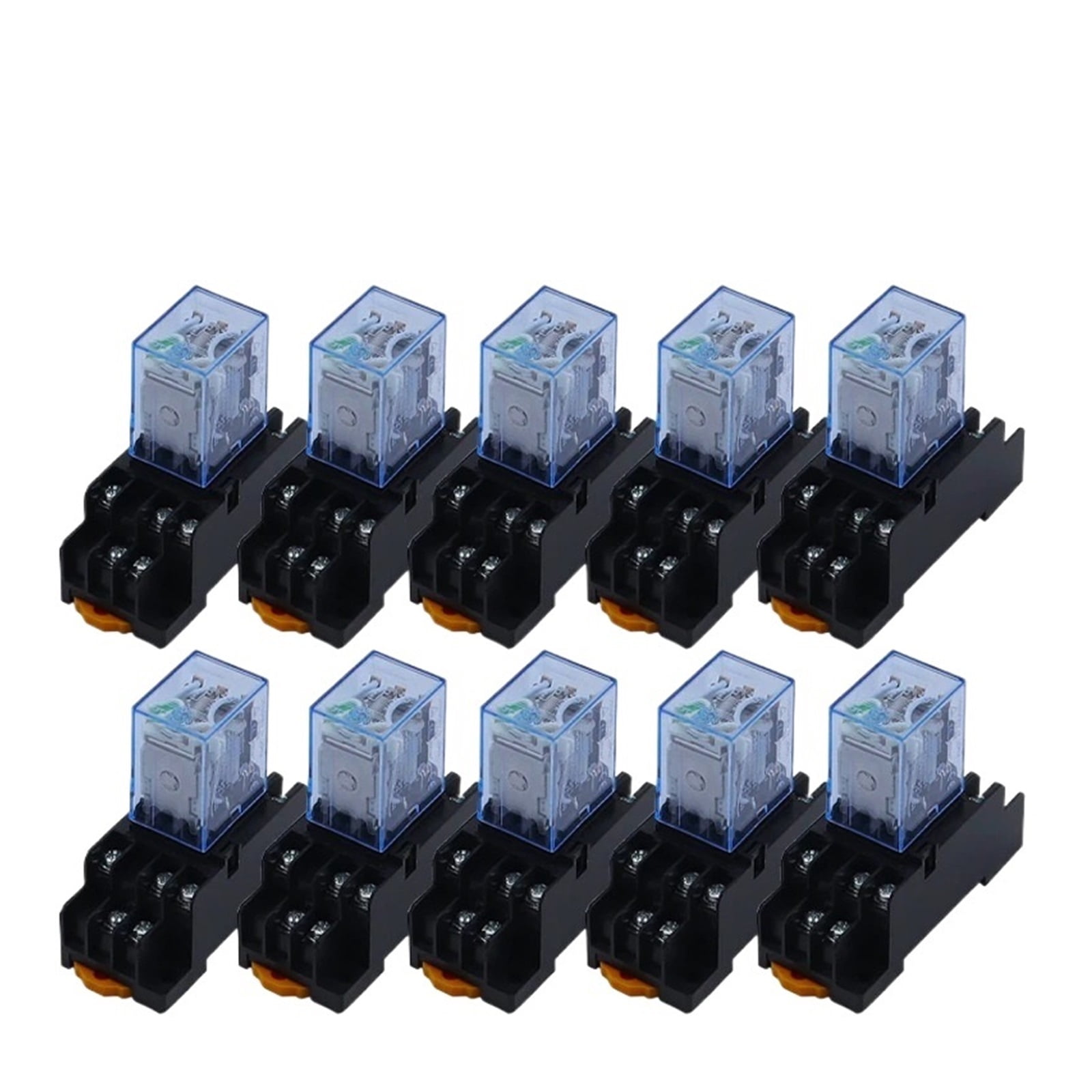 10Set MY3NJ HH53P 3NO3NC Relay With Socket Base Coil DPDT ...