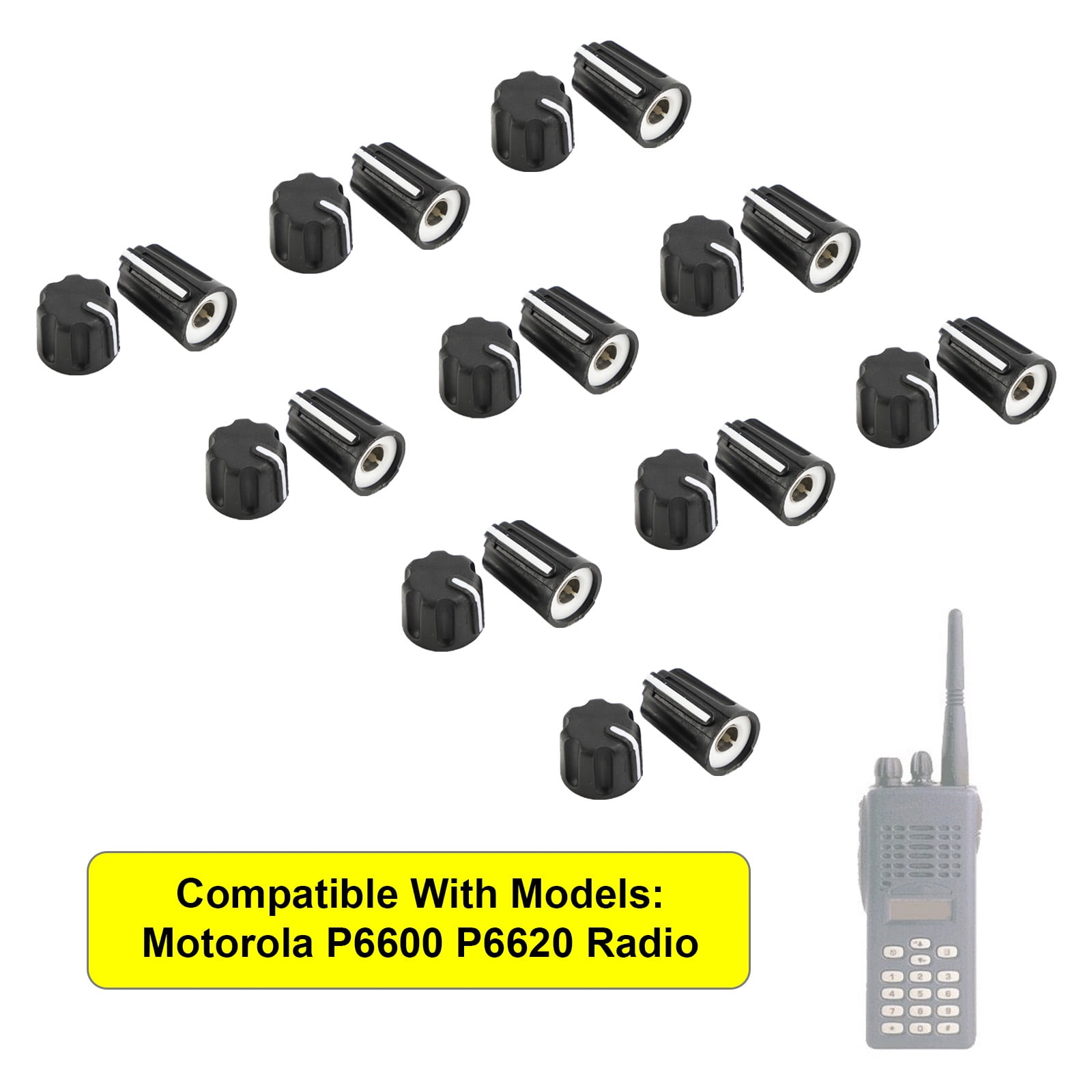 10Set Volume Control & Channel Selector Knob Cap For Motorola P6600 ...