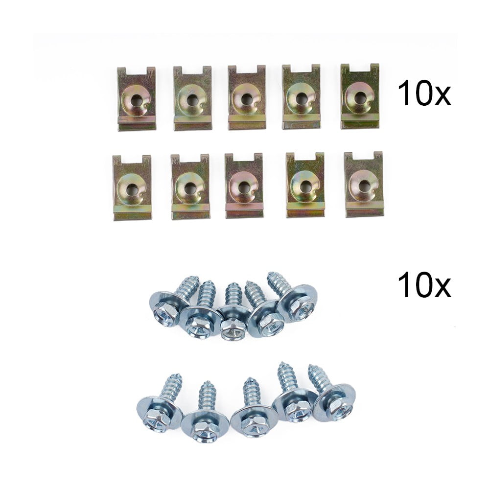 10Set screws sheet metal nut underbody fender screw clips for BMW Opel ...