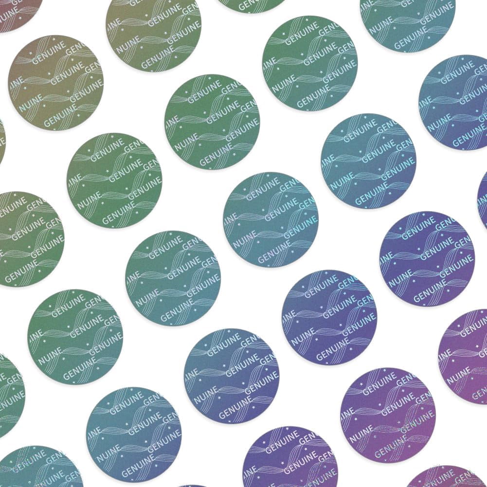 10Sheet 490Pcs/10 Sheets Hologram Tamper Evident Labels 0.8 inch ...