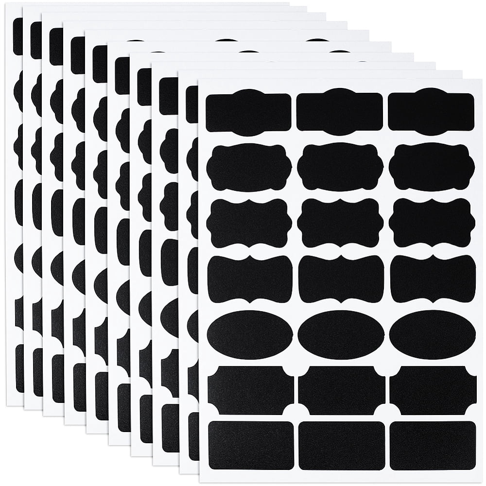 10Sheet PVC Blank Self-Adhesive Chalkboard Stickers Waterproof Writable ...