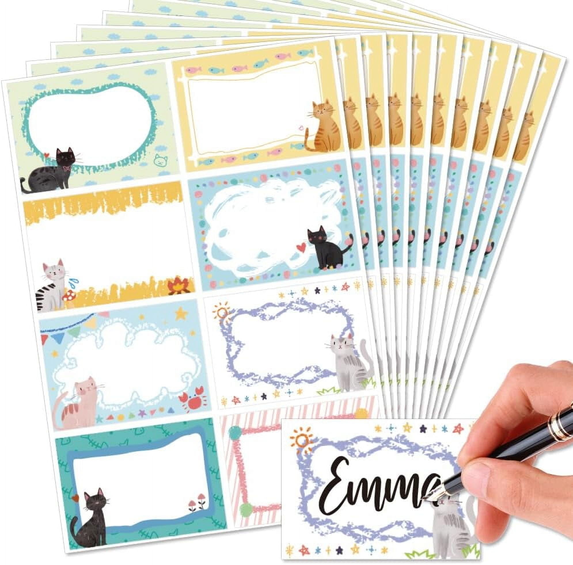 10Sheet PVC Waterproof Blank Label Stickers Writable Adhesive Label ...