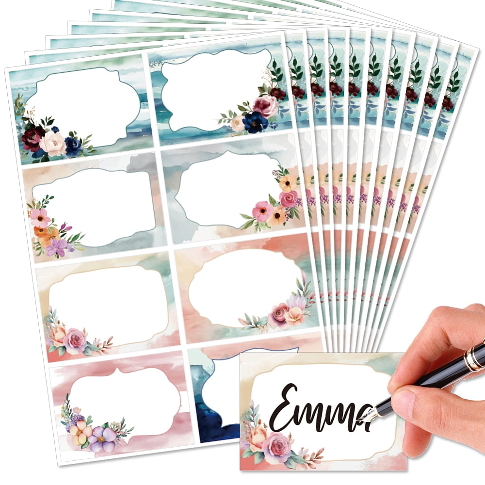 10Sheet PVC Waterproof Blank Label Stickers Writable Adhesive Label ...