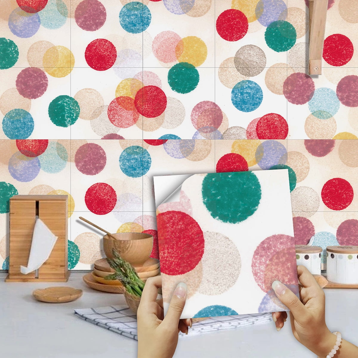 10Sheet Peel and Stick Tile Sticker Self-Adhesive Removable Waterproof ...