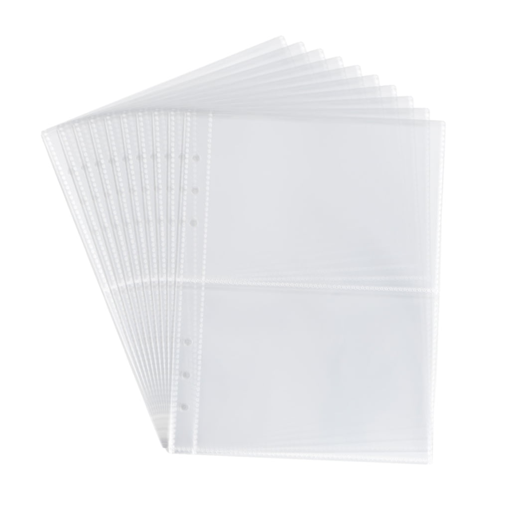 10Sheet Photo Pocket Rings Binders Album Pocket Sleeves Double Side ...