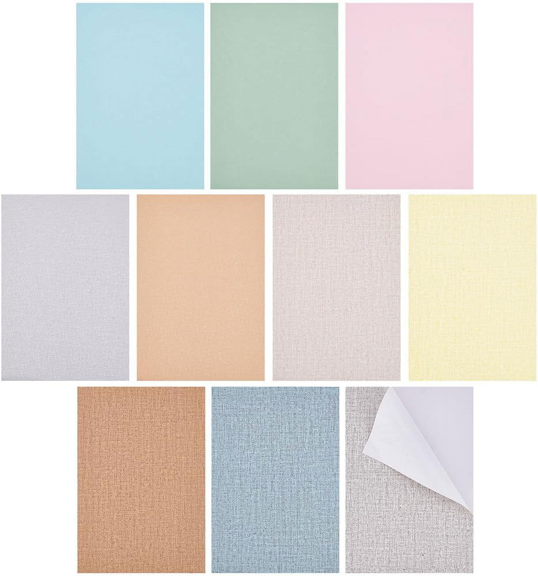 10Sheets 10 Colors Self Adhesive Textured PVC Wall Stickers Waterproof ...