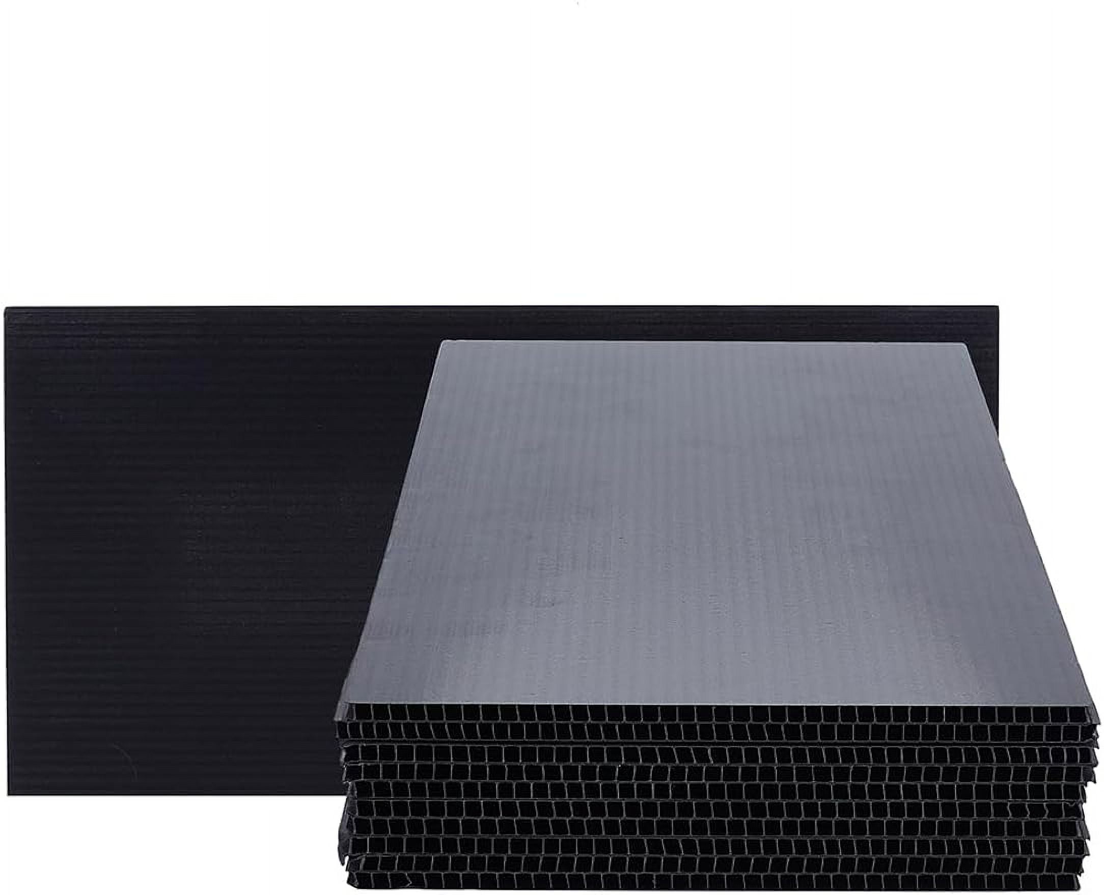 10Sheets Black Corrugated Plastic Sheets 11.8x6 Plastic Board Sheet 0. ...