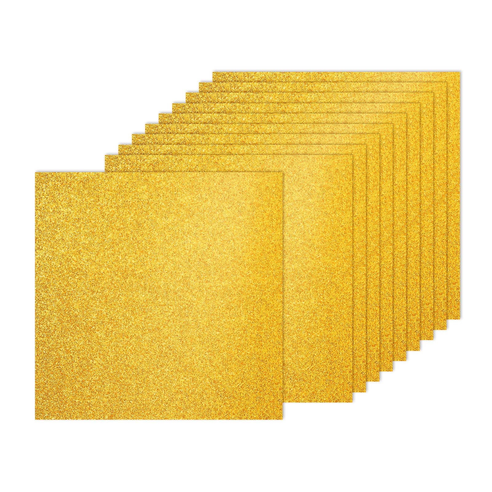 10Sheets Gold Glitter Cardstock, 12x12In Glitter Paper Card Stock Shiny ...