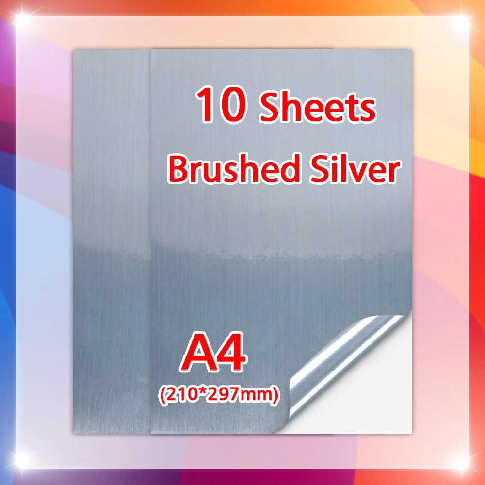 10Sheets Transparent Printable Vinyl Sticker Paper A4 Waterproof Self ...