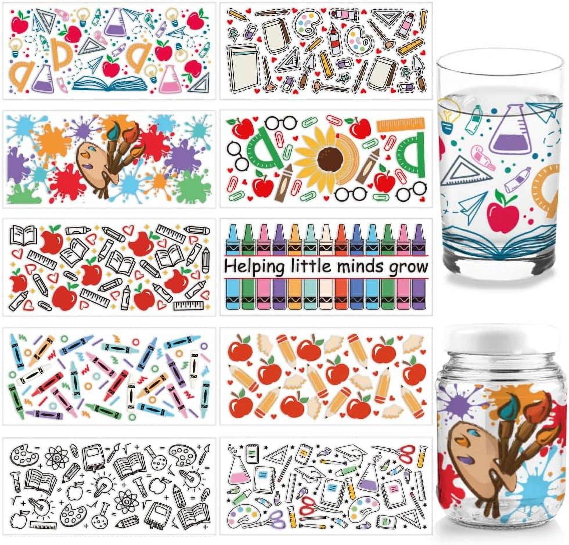 10Sheets UV DTF Cup Wrap Book Pen Palette Sunflower Rub on Transfers ...