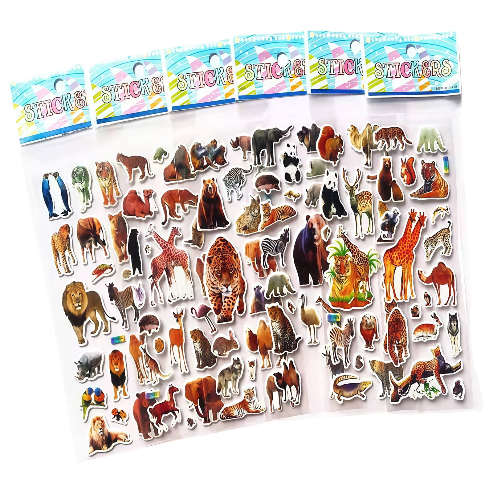 10Sheets Waterproof Textured PVC Sticker Educational Kid Sticker for ...