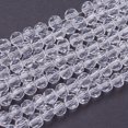 10Strand Glass Beads Strands Faceted(32 Facets) Round Clear 6mm Hole: 1 ...