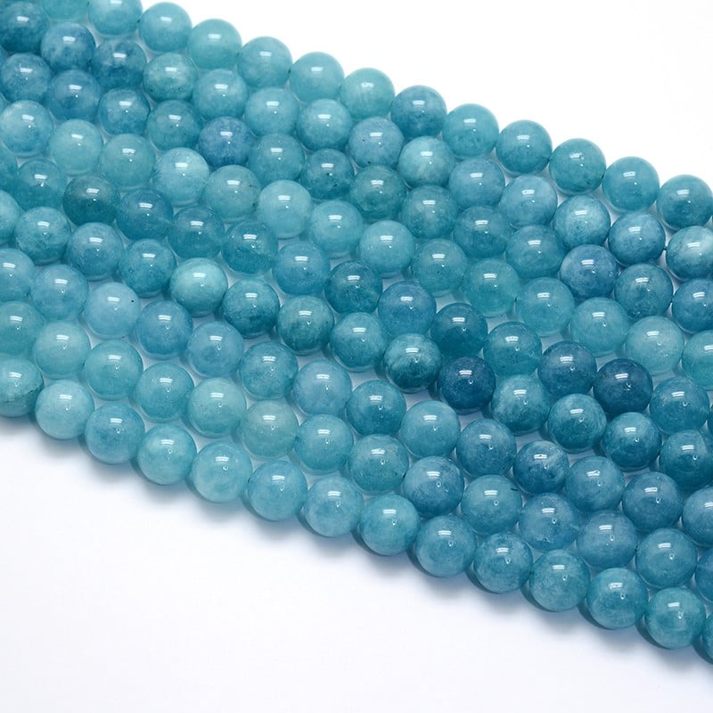 10Strand Natural Blue Quartz Beads Strands Dyed Round 8mm Hole: 1mm ...
