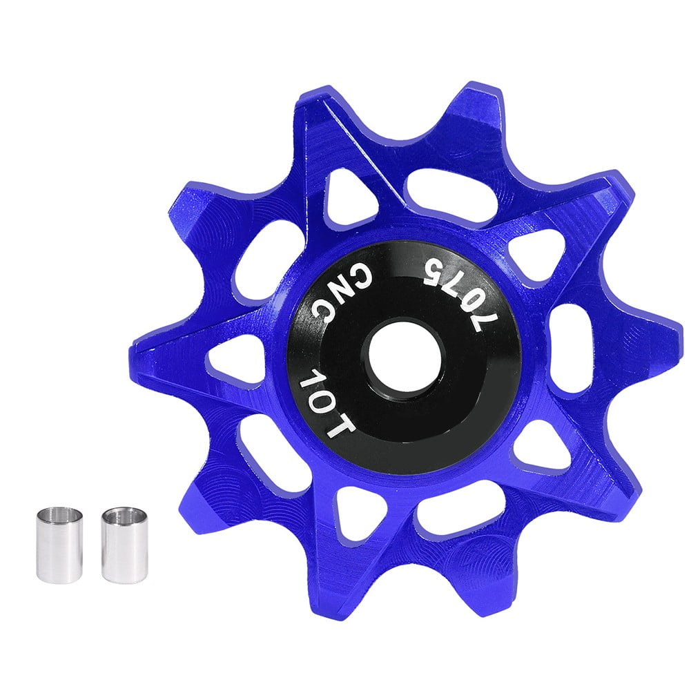 10T 16T Wheel Aluminum Alloy Pulley Porcelain Ball Bearing System Black ...