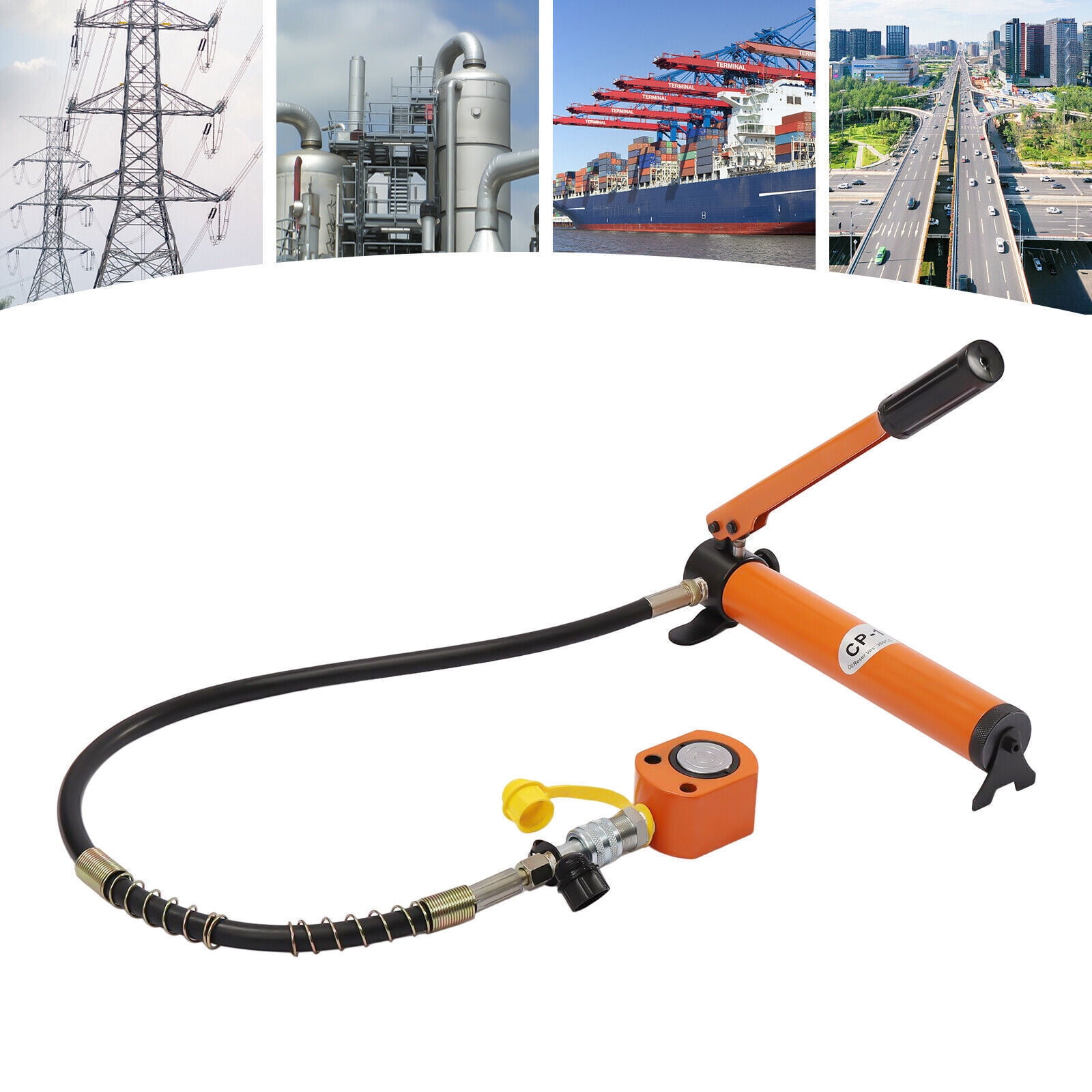 10T Low Profile Hydraulic Jack Porta Power Kit CP-180 Manual Hydraulic ...