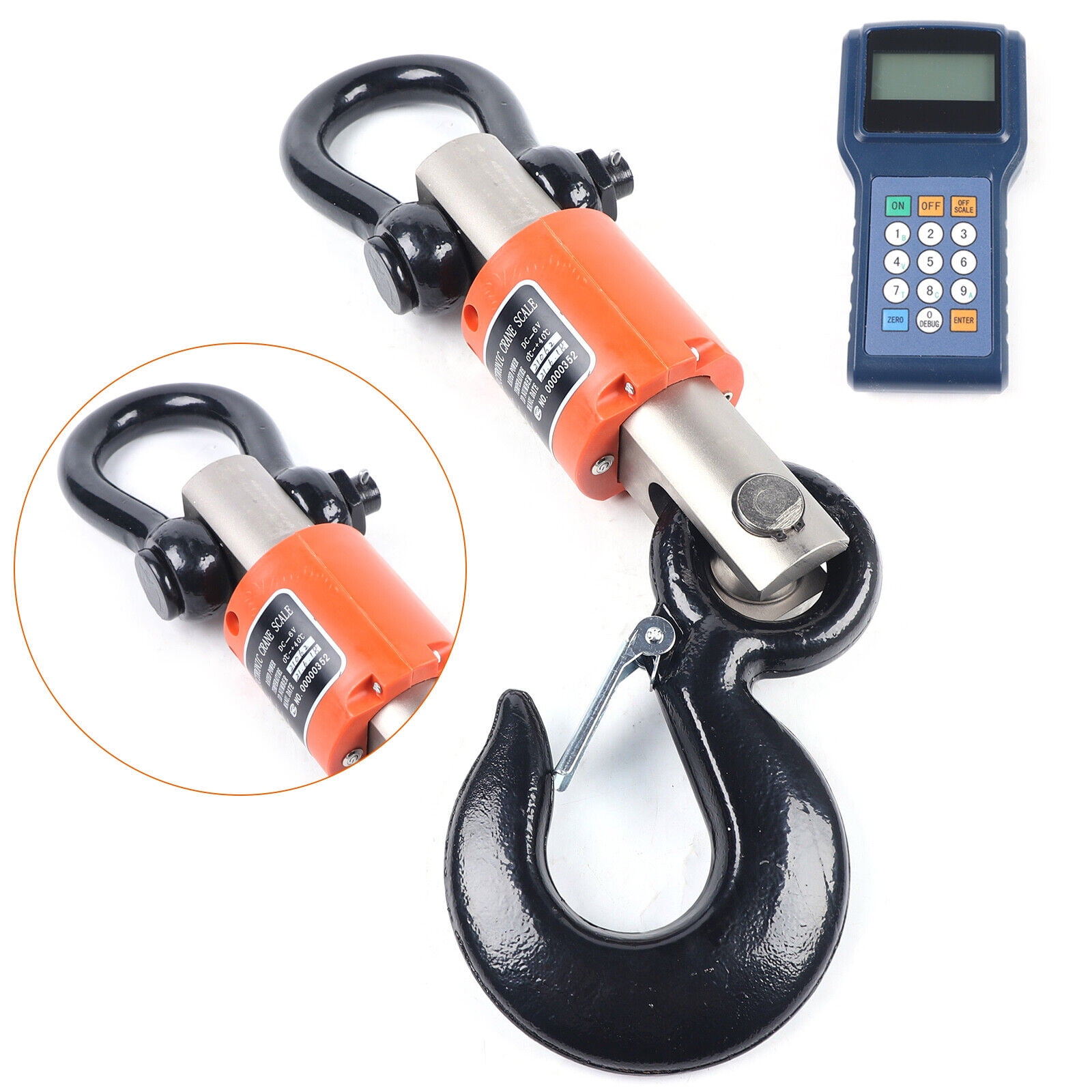 10T Wireless Digital Electronic Hanging Crane Scale Remote Control with ...