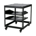 10U Open Frame Server Rack, 23''-40'' Adjustable Depth, Wall Mount & Free Standing Network Rack ...