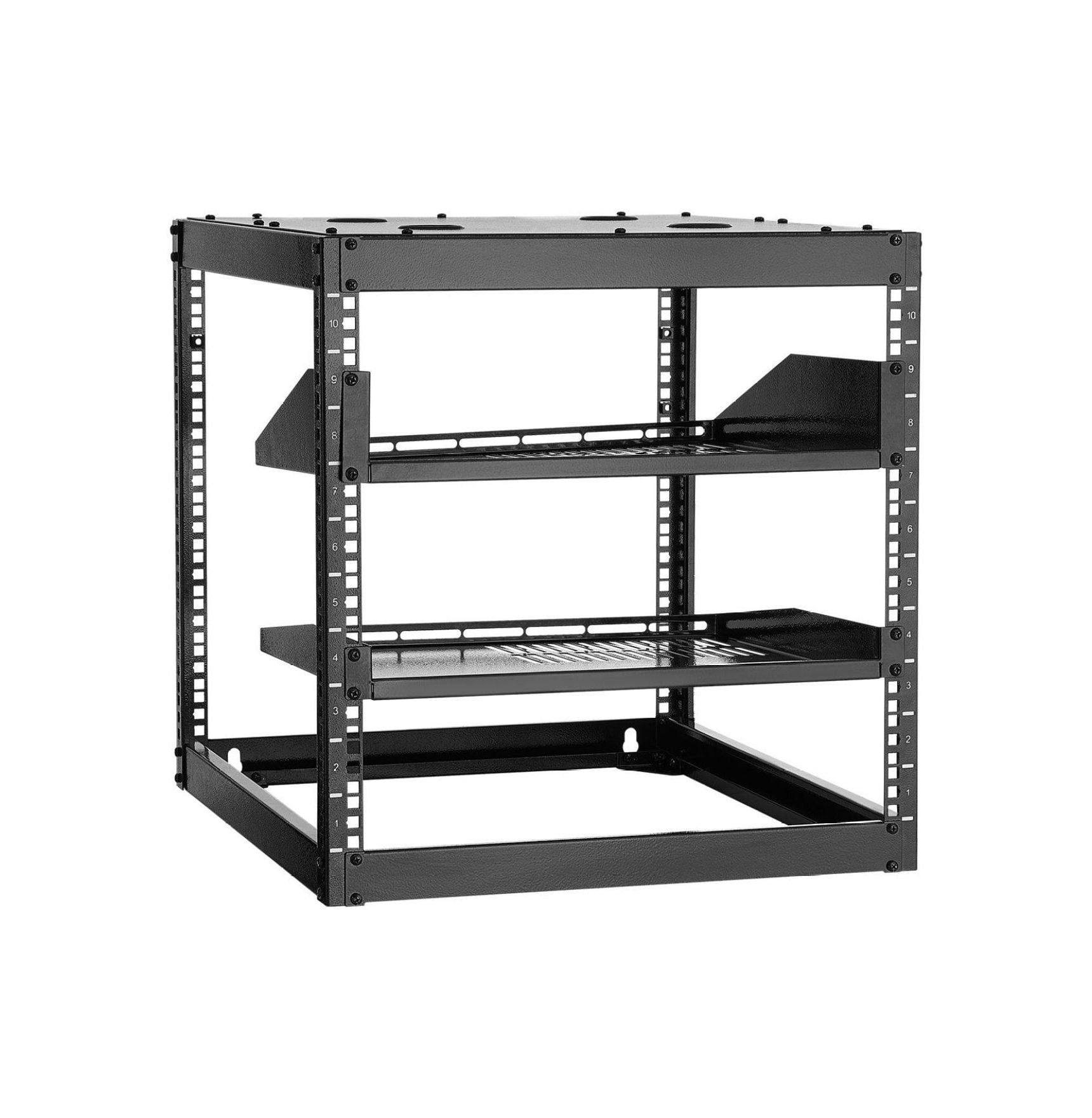10U Open Frame Server Rack, 23in Deep, Wall Mountable or Floor Standing ...