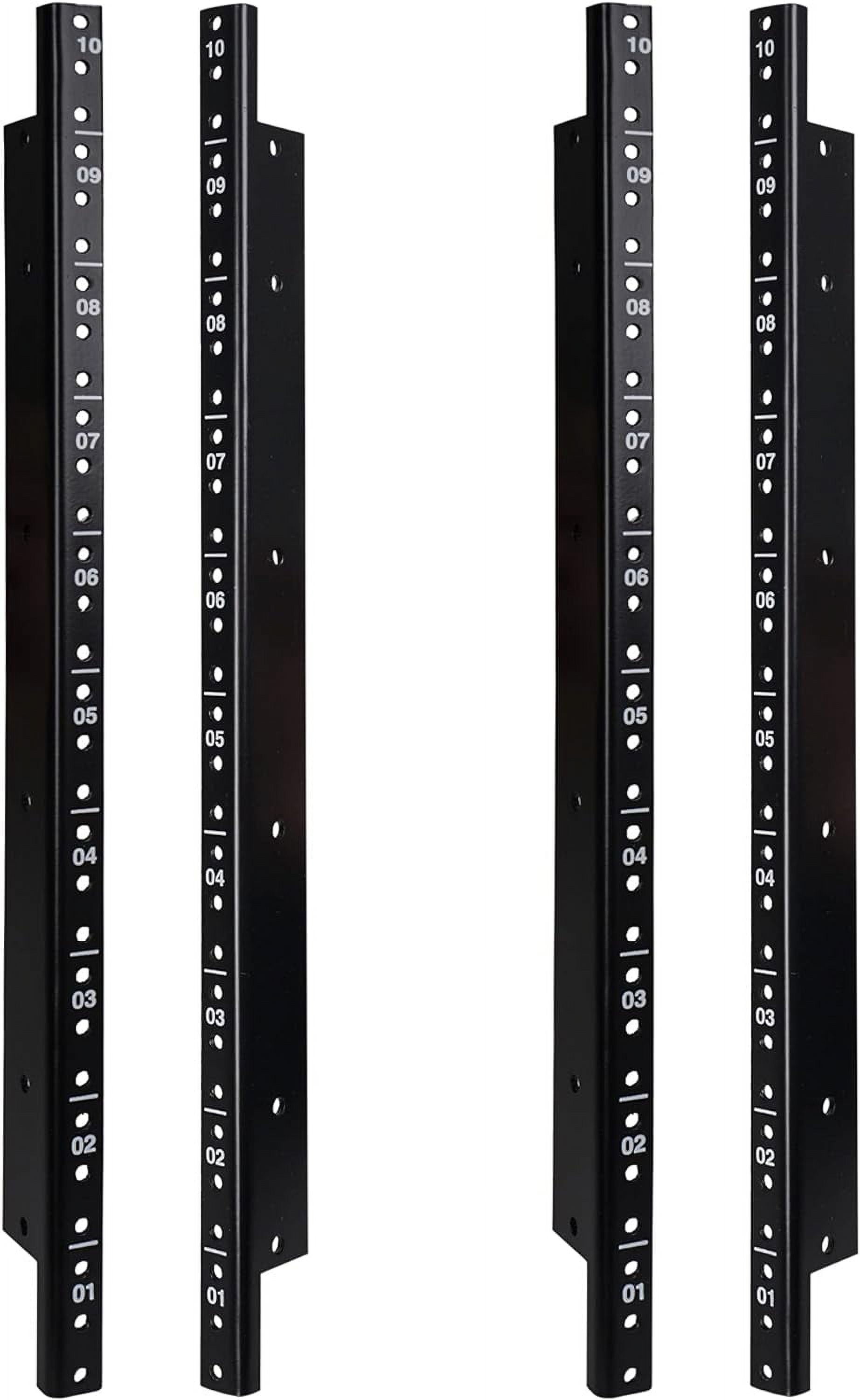 10U Steel Rack Rails, With Black Powder Coated Finish And Screws (ST-RR ...