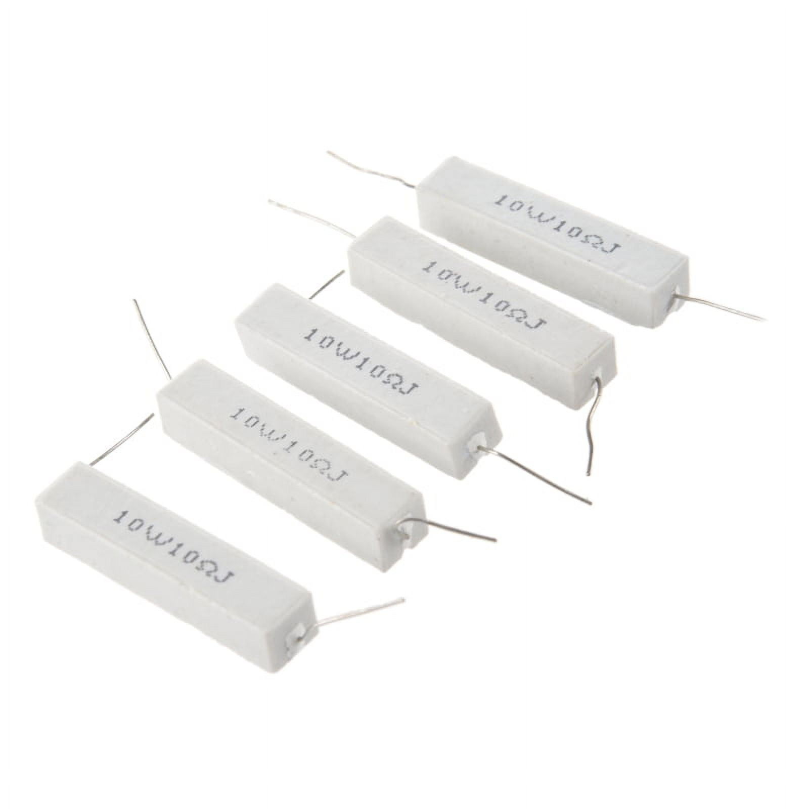 10W 10 Ohm 5% Winding Ceramic Cement Power Resistor x 5,5 x cement resistors,White - Walmart.com