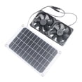 10W 12V Portable Solar Panel Fan Outdoor Courtyard Solar Pet Double ...