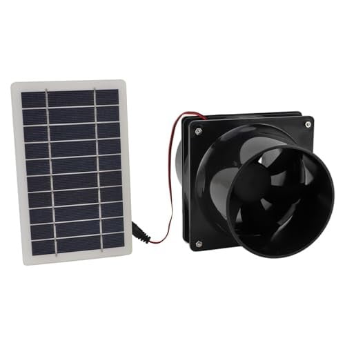 10W 12V Solar Exhaust Fan Round Duct Solar Panel Ventilation Fan Kit ...