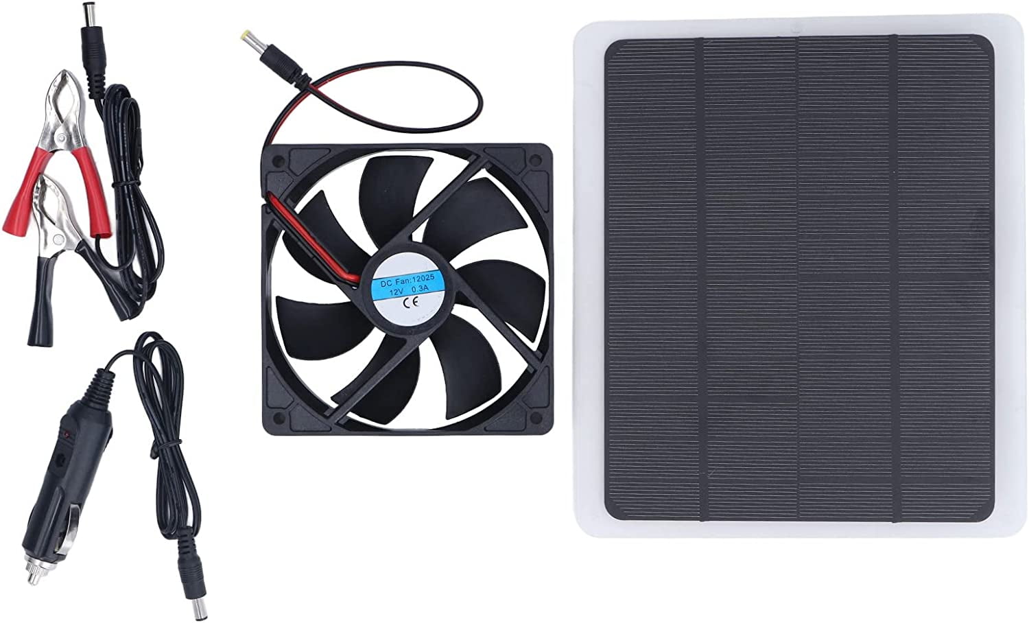 10W 12V Solar Fan with Effective Deodorization, Energy Saving USB Solar ...