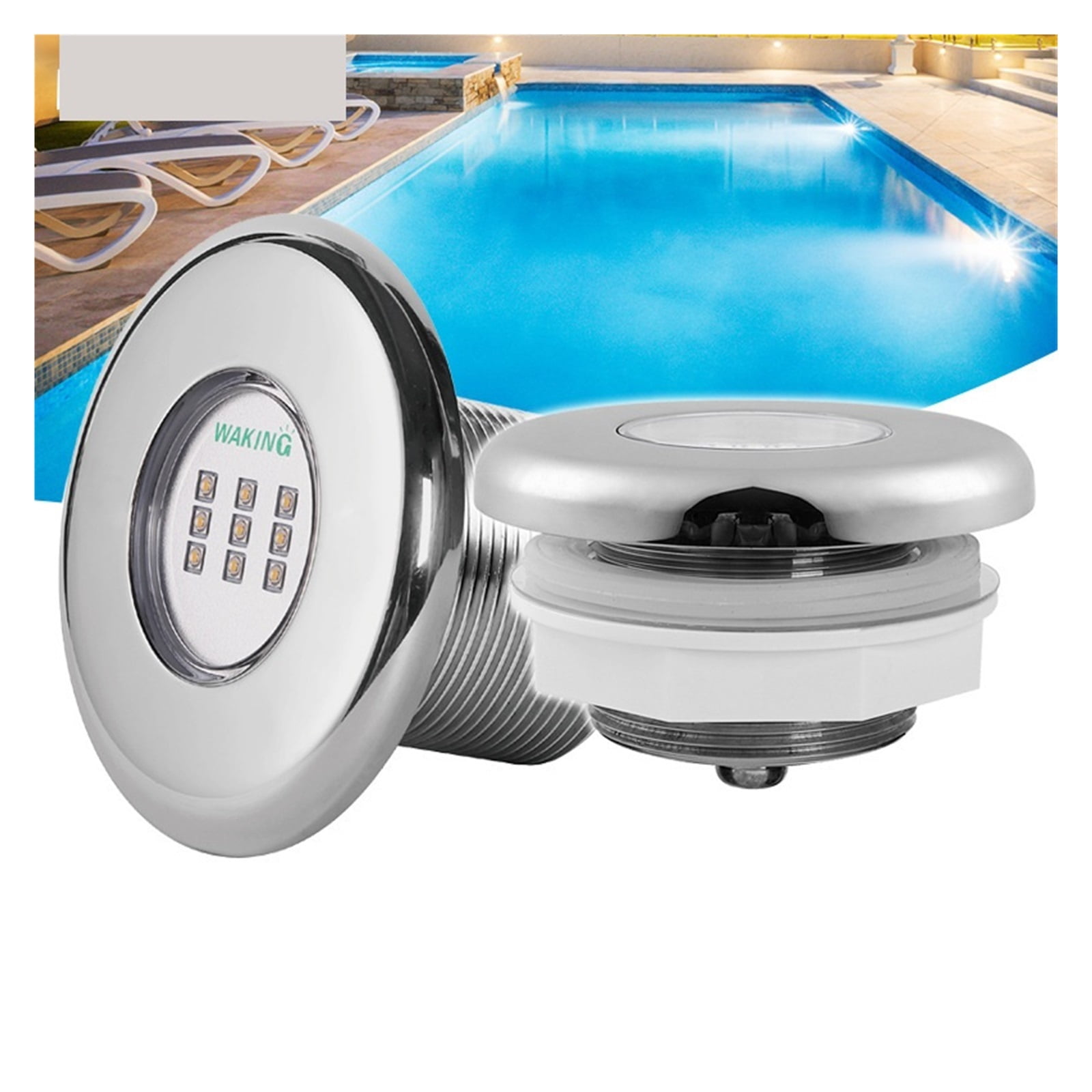 10W, 18W, 35W LED Underwater Light Stainless Steel Buried Underwater Light Colorful Fountain ...