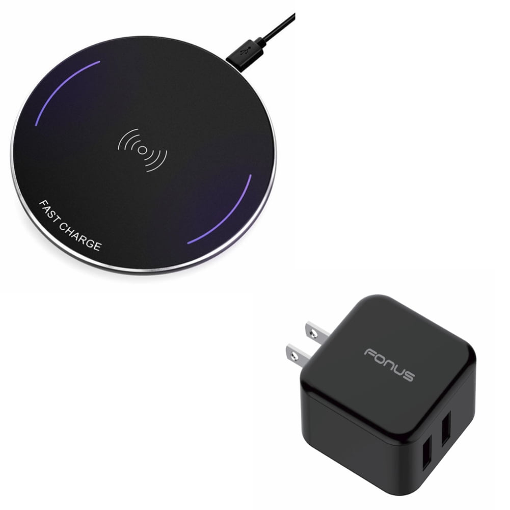 10W Fast Wireless Charger Charging Slim Pad w 30W Adaptive Fast 2-Port ...
