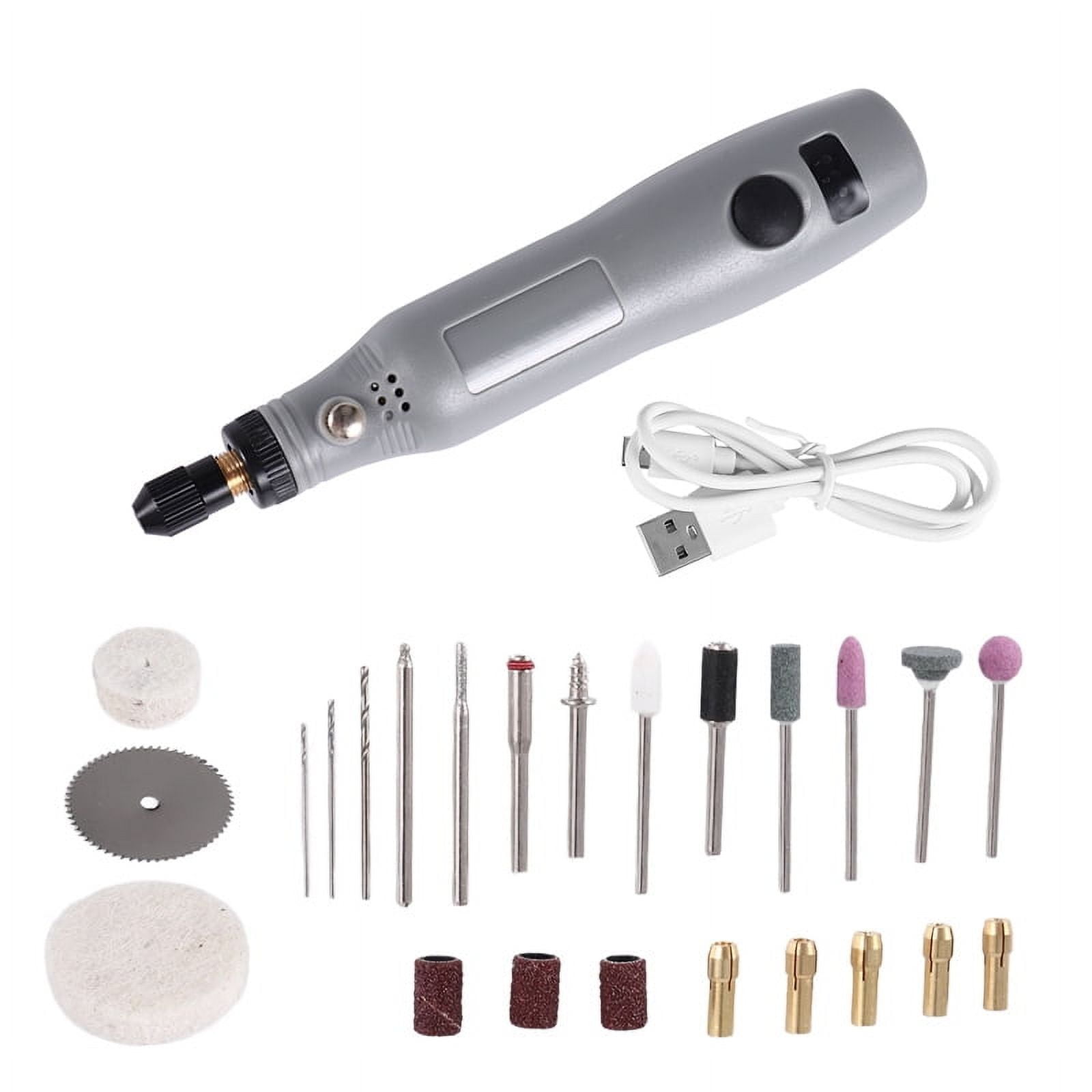 10W Hobby Craft Mini Drill Grinder Rotary Tool Set Modeling Polishing ...