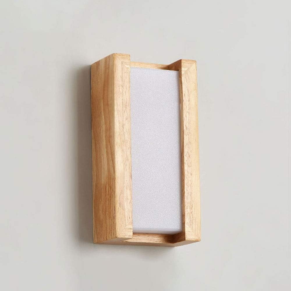 10W LED Wall Sconce Lamp Modern Wood Wall Light, Nordic Simple Flush ...