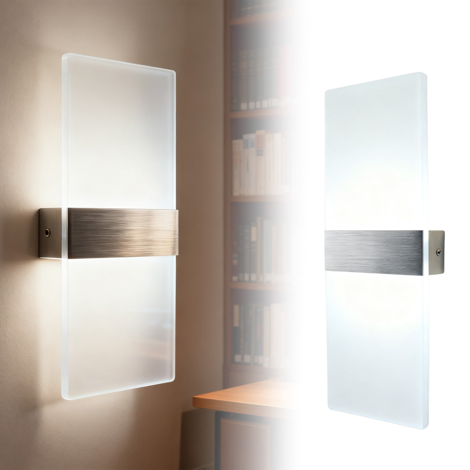 10W LED Wall Sconce Light - Modern Acrylic Up & Down Lighting for ...
