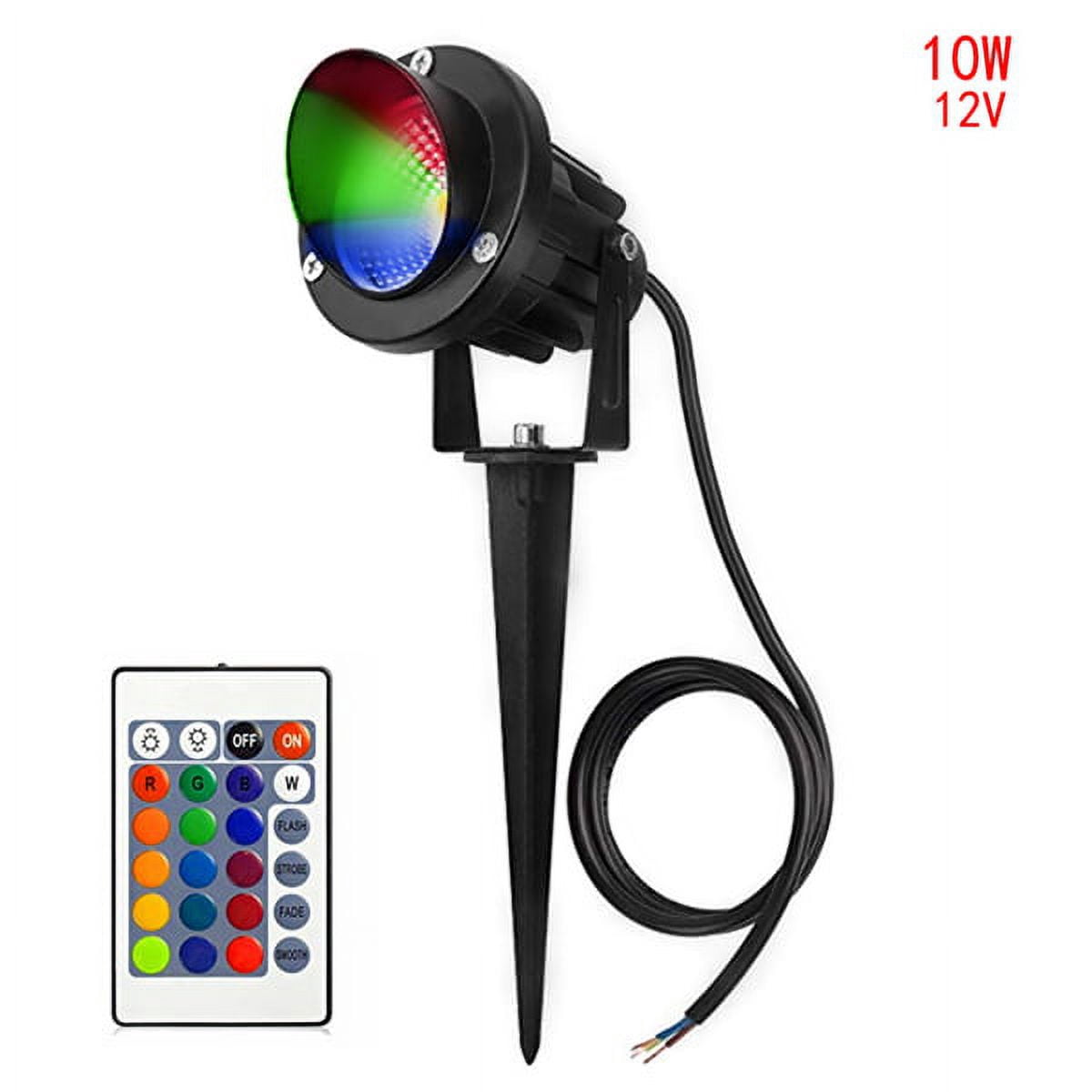 10W RGB LED COB Landscape Lamp Waterproof Garden Walkway Lawn Spike ...