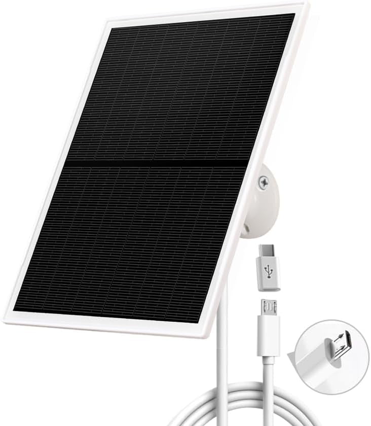 10W Solar Panel Charger for Outdoor Security Cameras - DC 5V Compatible ...